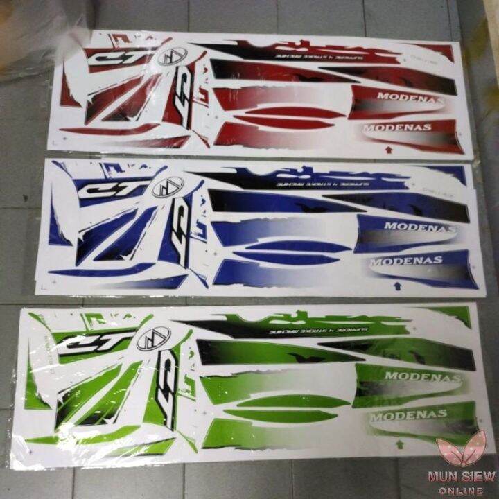 Stiker Sticker Body Stripe Cover Set (2) Modenas Ct100 Ct 100 | Lazada