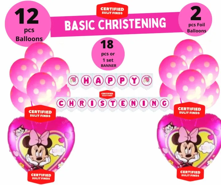 Minnie Mouse Christening Decoration Minnie Mouse Party Decoration ...