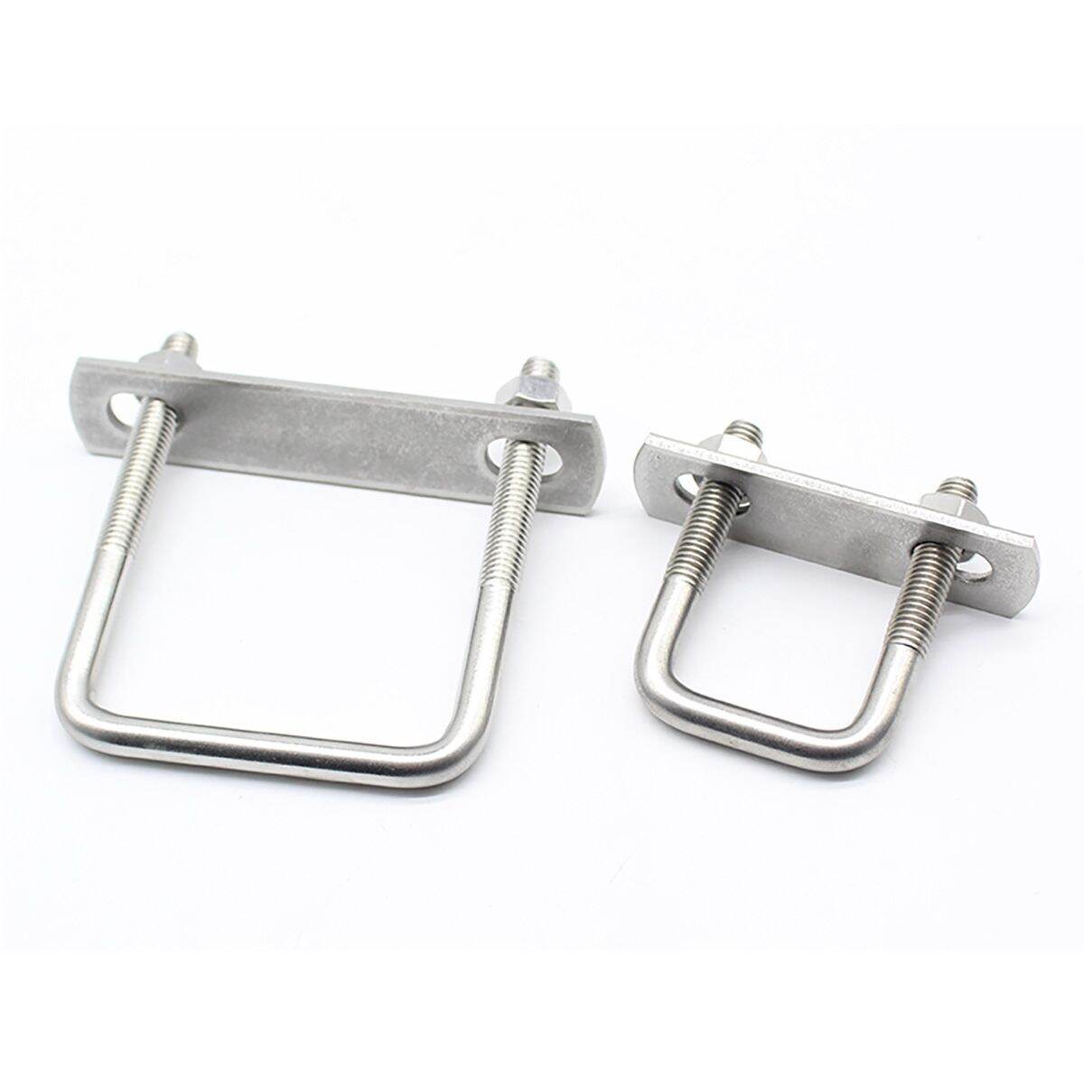 304 Stainless Steel U Shaped Screw / Right Angle U Shaped Square Clamp ...