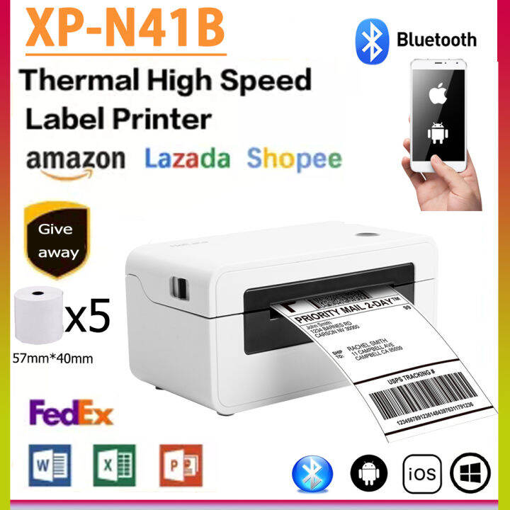 3 in 1 Bluetooth Shipping Label Thermal Printer A6 Size Waybill AWB ...