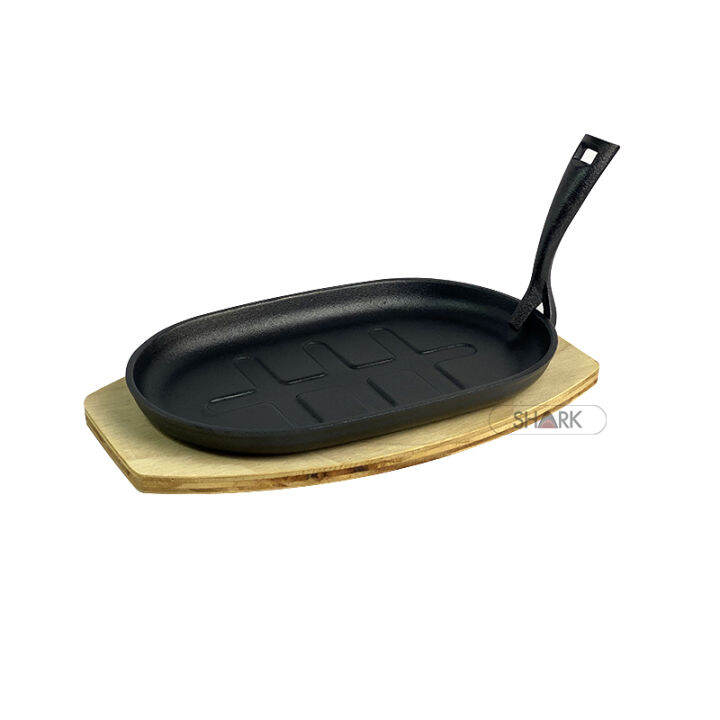 Pre-Seasoned Sizzling Cast Iron Hot Plate Oval / Sizzling Plate ...