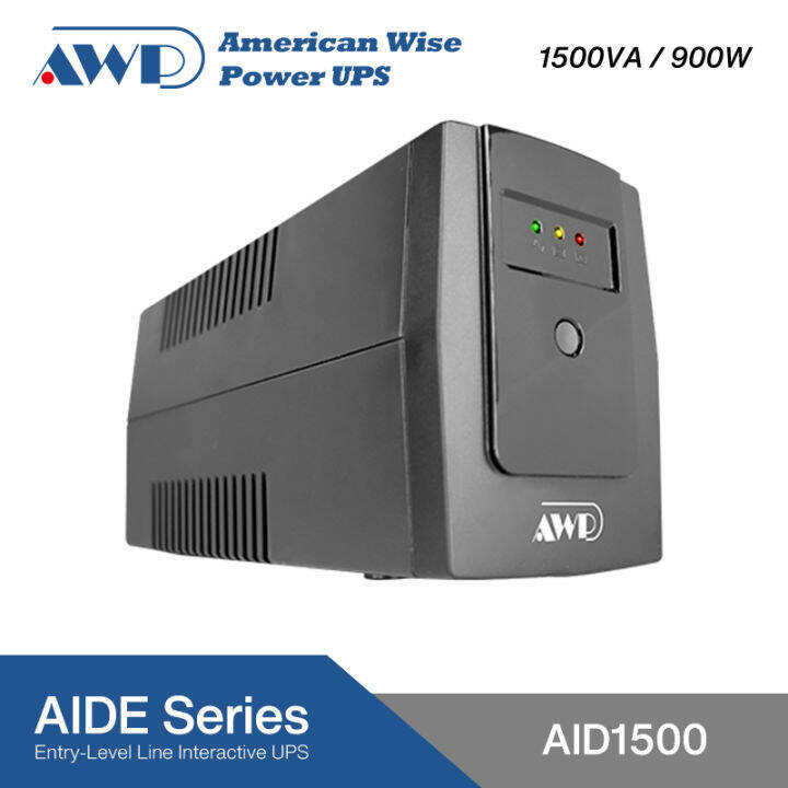 AWP AID1500 Aide 900W-1500VA UPS with AVR Uninterruptible Power Supply ...