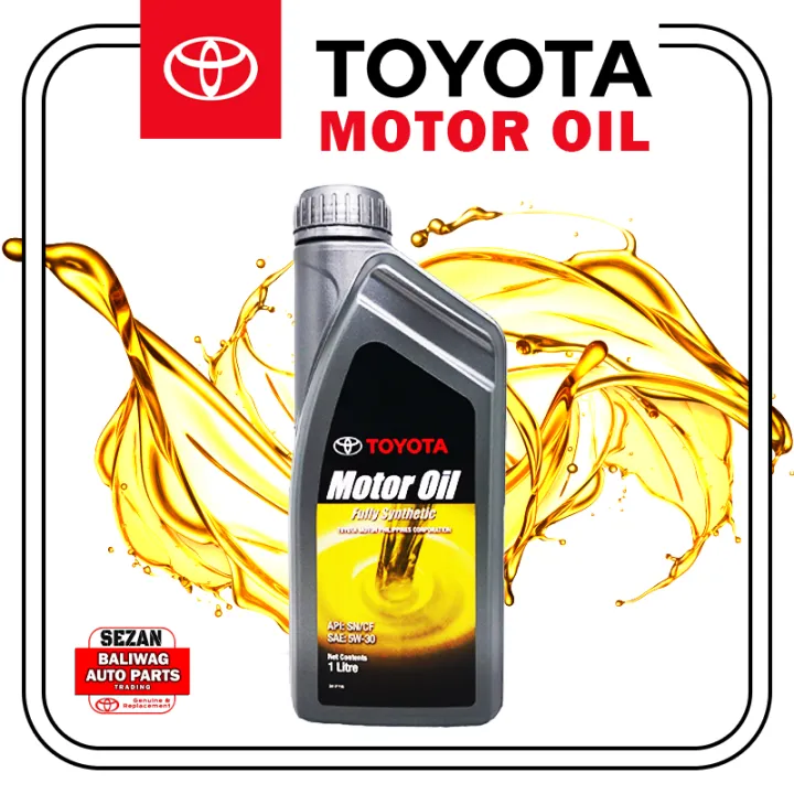 5W-30 FULLY SYNTHETIC 1 LITER ORIGINAL TOYOTA MOTOR OIL FOR DIESEL AND ...