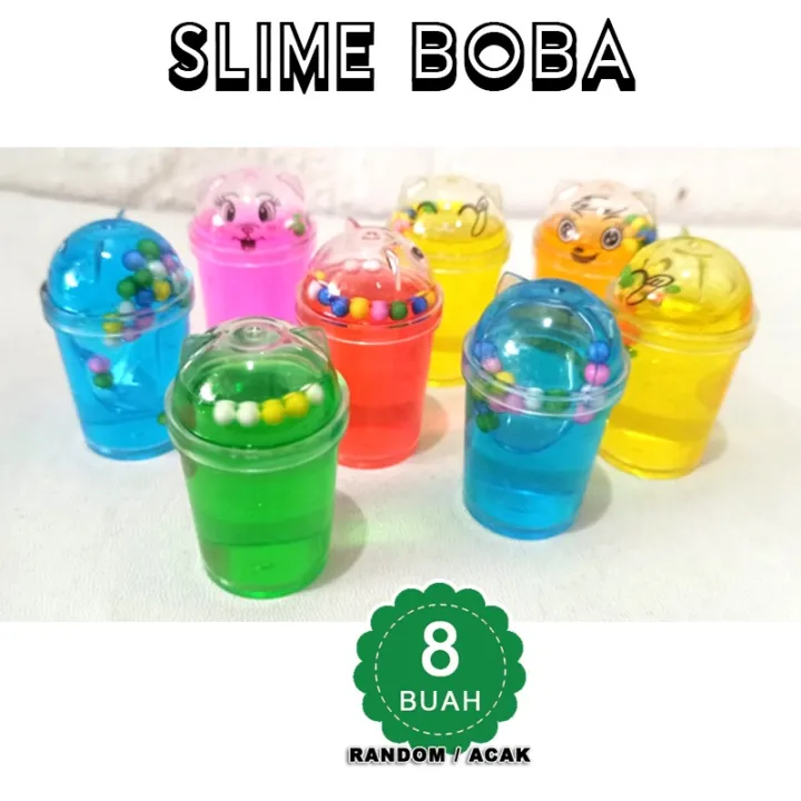 Mainan anak SLIME BOBA 8 pcs - SLIME BOBA 8 buah | Lazada Indonesia