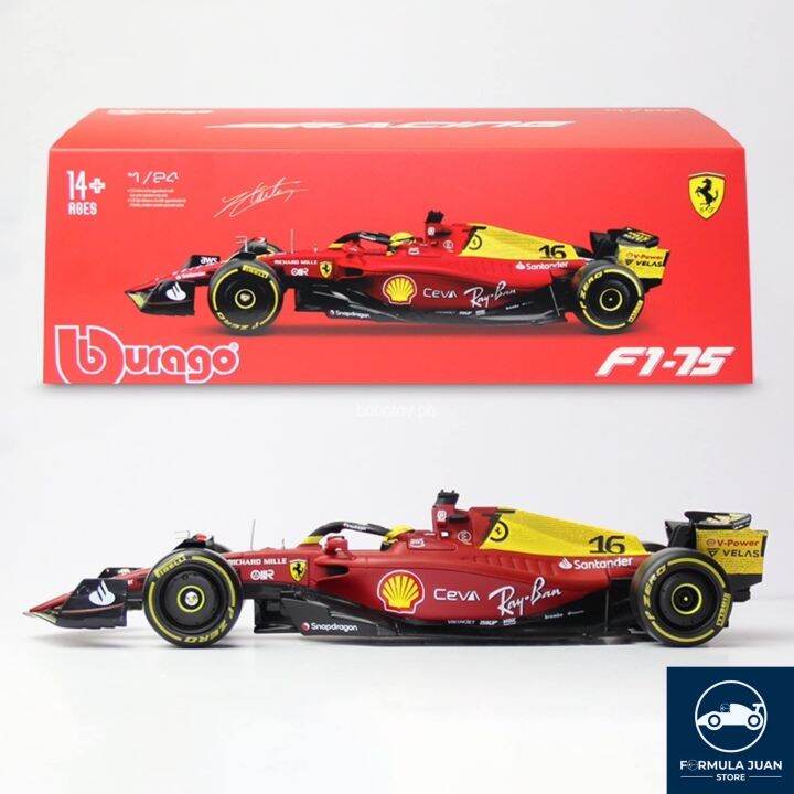 Bburago 1:24 Scuderia Ferrari 2022 F1-75 Monza GP Charles Leclerc ...
