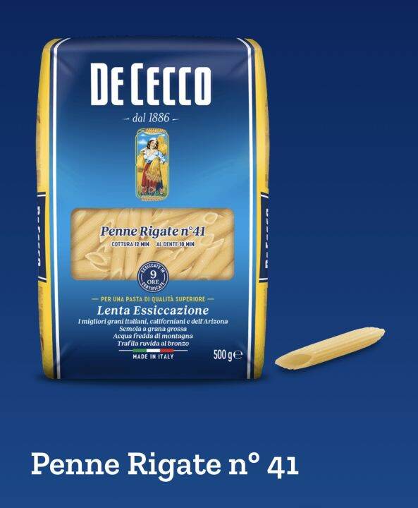 PASTA PENNE RIGATE n41 De Cecco Brand from Italy - 500 g | Lazada PH