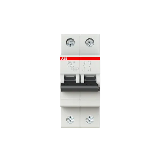 ABB SH202-C6 Miniature Circuit Breaker 2P-C-6A - Prisma Electrical | Lazada PH