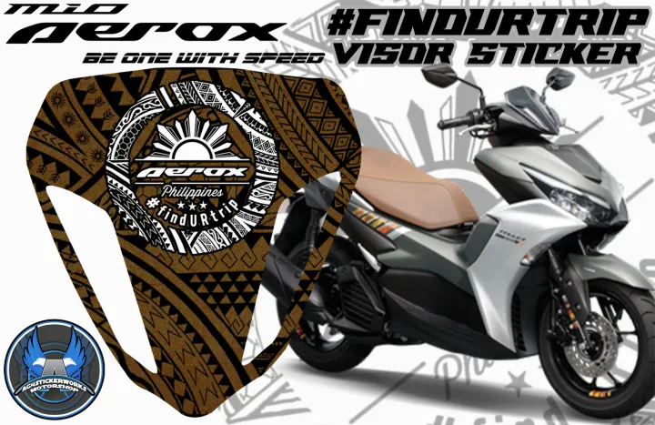 Aerox V2 visor sticker findURtrip Edition | Lazada PH