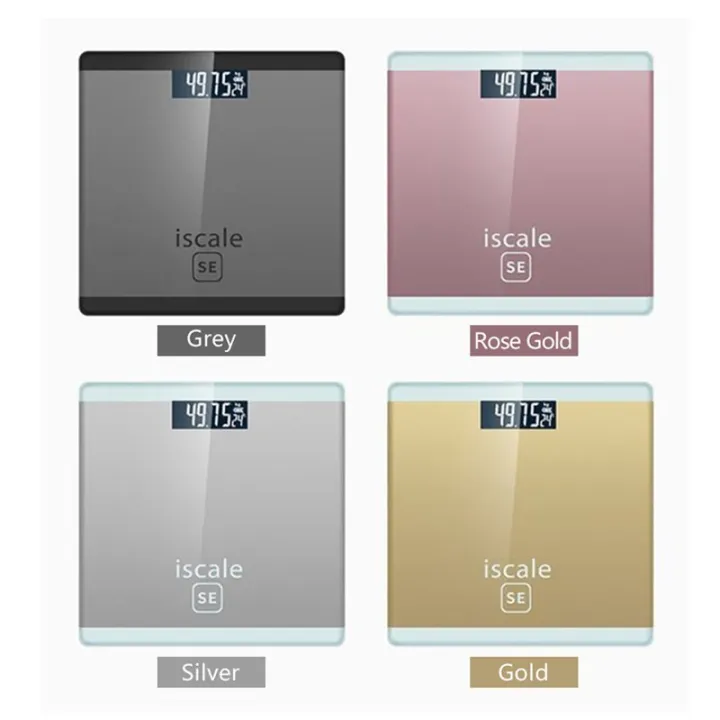 RANDOM COLOR New Body Scale Glass Smart Electronic Scales LCD Display ...