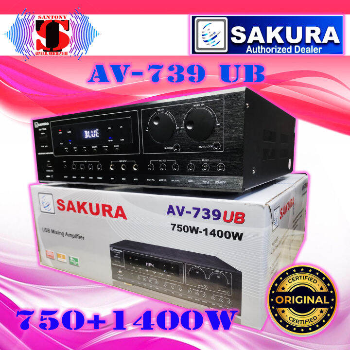 SAKURA AV-739UB 750W X 2 Bluetooth usb fm tuner Mixing Amplifier ...
