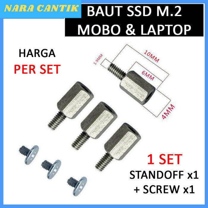 (NARA CANTIK) BAUT SCREW SEKRUP SSD M.2 M2 STANDOFF MOUNTING ...