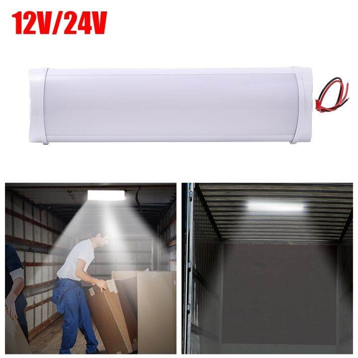 แถบไฟ LED 72 ดวง 12V 24V สว่างมาก พร้อมสวิตช์ แบบพกพา สําหรับติดเพดานรถยนต์ รถบรรทุก 〖WYUE ...