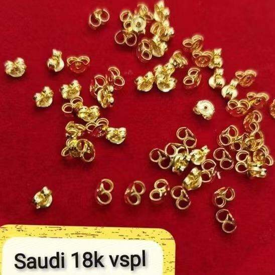COD pawnable saudi gold 18k stud earrings Lock pakaw 1pc SOLD PER PIECE ...