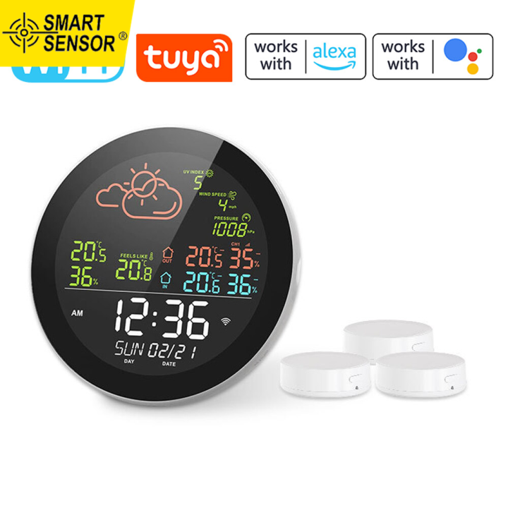 Smart Sensor Tuya Wifi Multifunctional Home/Office Weather Station ...