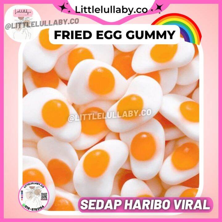 Halal Bebeto Haribo Fried Egg Gummy Sweet Candy Tidbits Snack Gummi ...