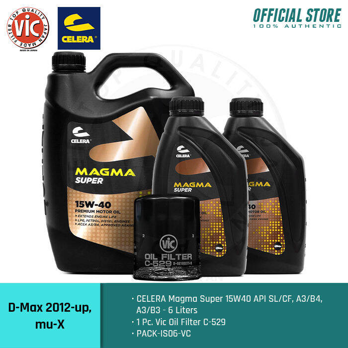 CELERA Magma Super 15W40 Premium Car Engine Oil JM07008/JM07009 + VIC ...