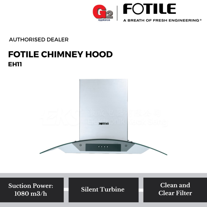 FOTILE CHIMNEY HOOD 90CM SUCTION POWER 1080 m3/h EH11-FOTILE WARRANTY ...