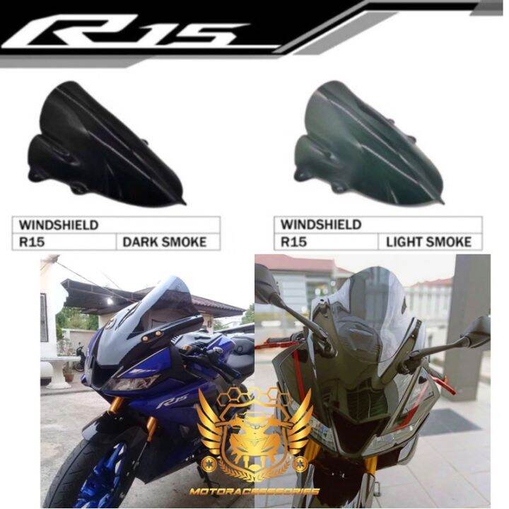 Windshield Yamaha R15 V3 Double Bubble R15V3 | Lazada