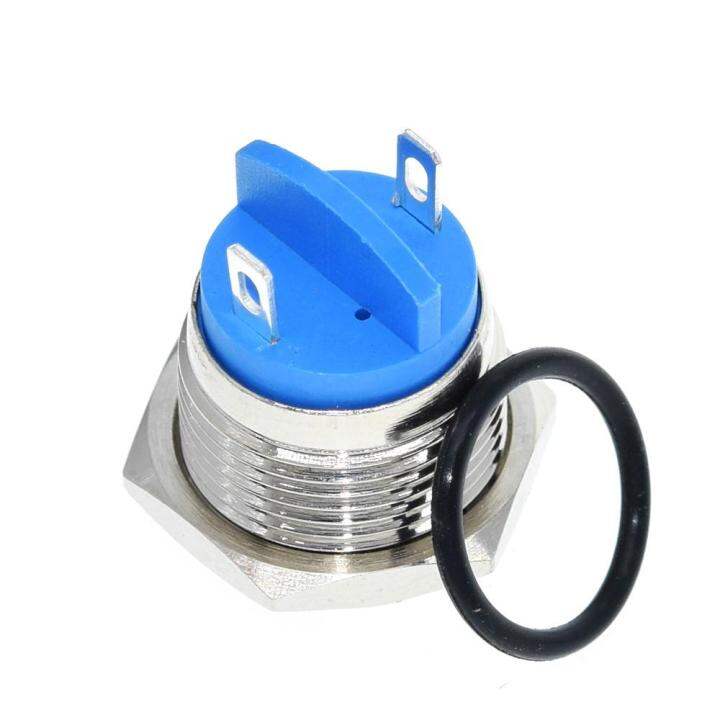 16mm metal push button waterproof nickel plated ss button switch press ...