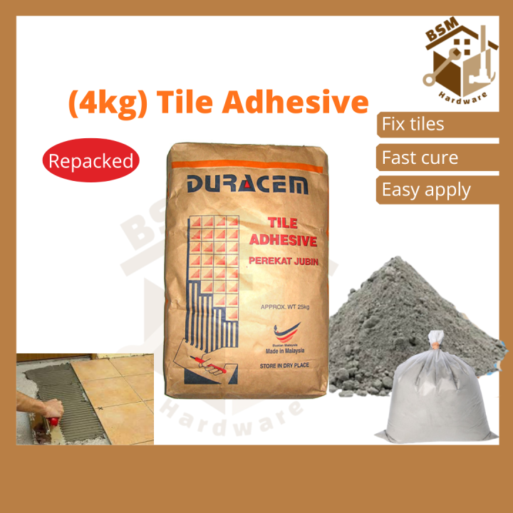 BSM Duracem 4kg Tile Adhesive Cement Gum Adhesive Cement Simen Gam for ...