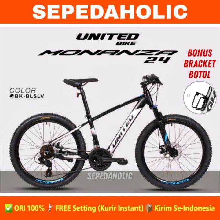 Sepeda Gunung MTB UNITED MONANZA 24 Inch Alloy 24 Speed Garansi Resmi 5 ...