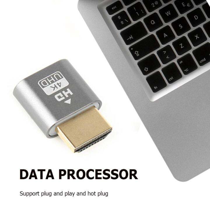 Virtual Display Adapter HDMI-compatible 4K DDC EDID Dummy Plug Display ...