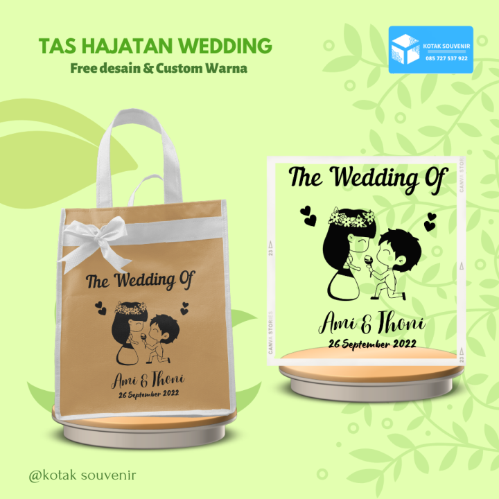 (50 Pcs) Tas Hajatan Slametan Berkat Pernikahan Akad Nikah Wanita Suami ...