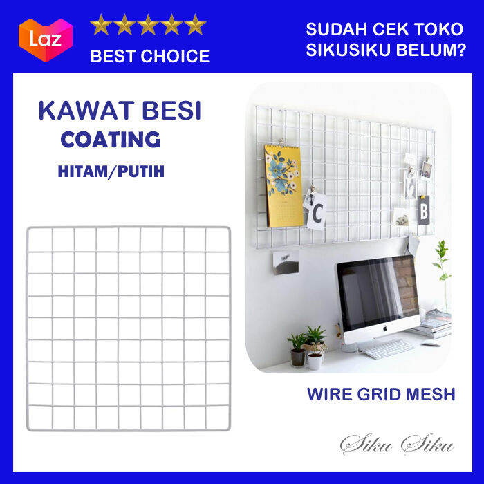 Wire Grid Mesh 120X60 Hiasan Dinding Wall Mesh Board White Murah Meriah ...