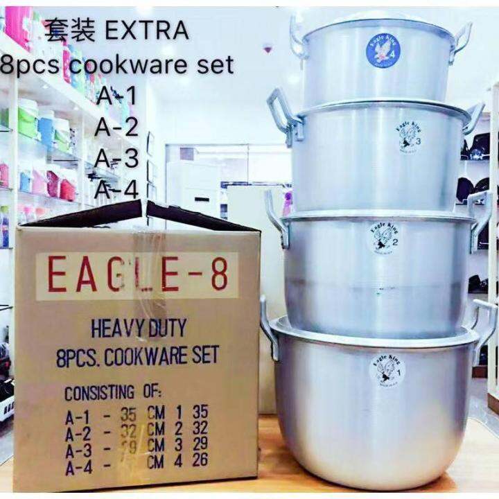 Unichoice PS EAGLE KING EXTRA caldero 8pcs cookware set | Lazada PH