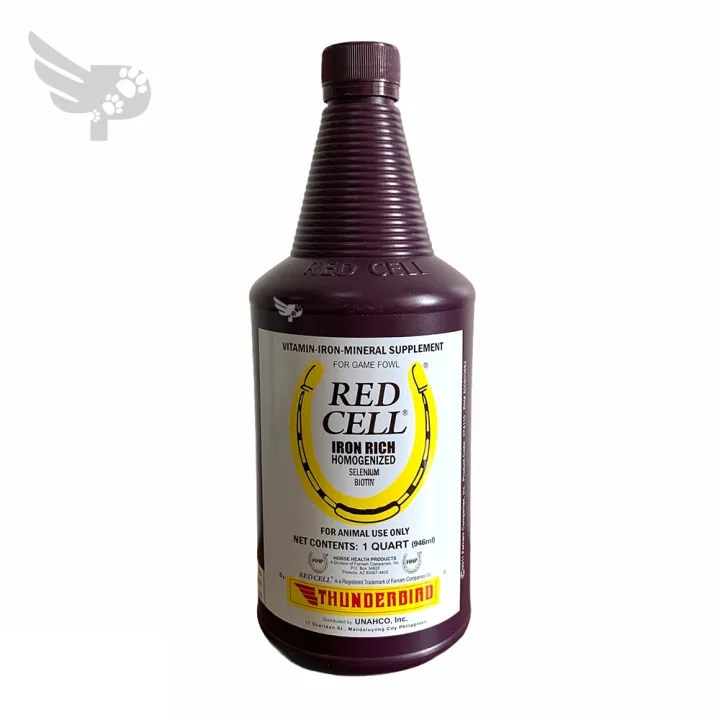 Red Cell 1 Quart (946ml) for Game Fowl - Thunderbird - Redcell ...