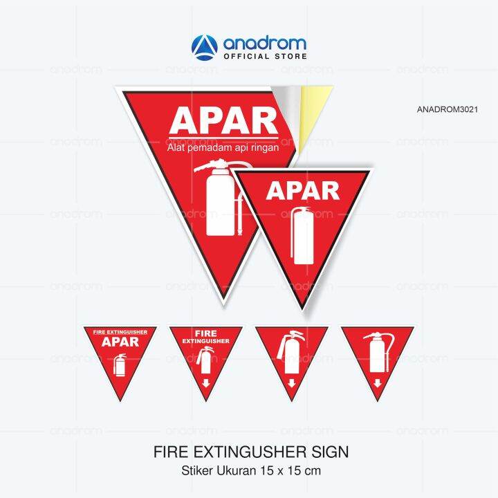 Stiker Fire Extingusher Sign | K3 Rambu Safety | Stiker Apar Segitiga ...