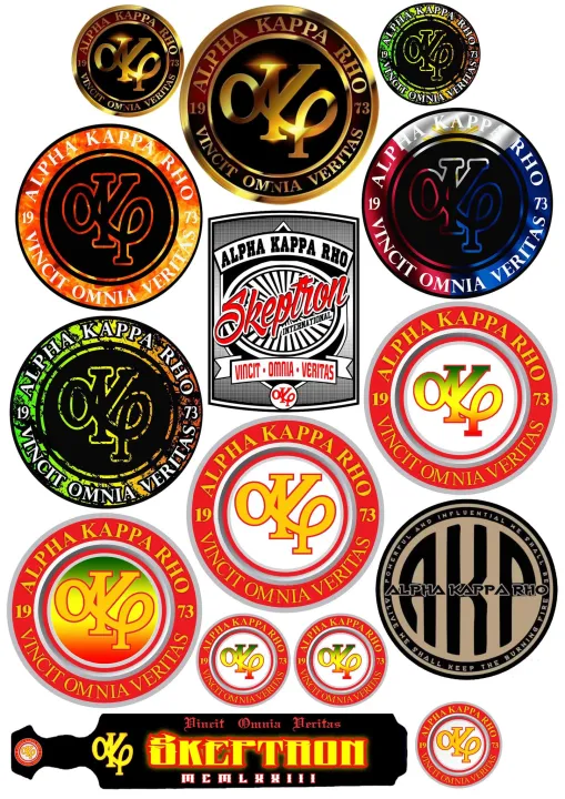 ALPHA KAPPA RHO AKP VINYL LAMINATED STICKER SET | Lazada PH
