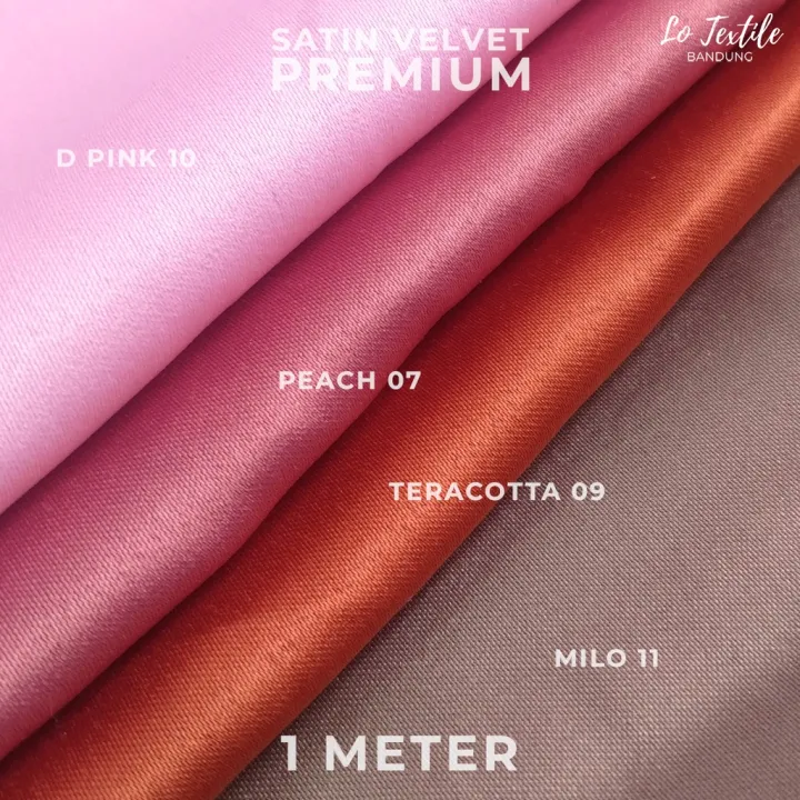 Bahan Kain Satin Velvet Premium 1 Meter | Lazada Indonesia