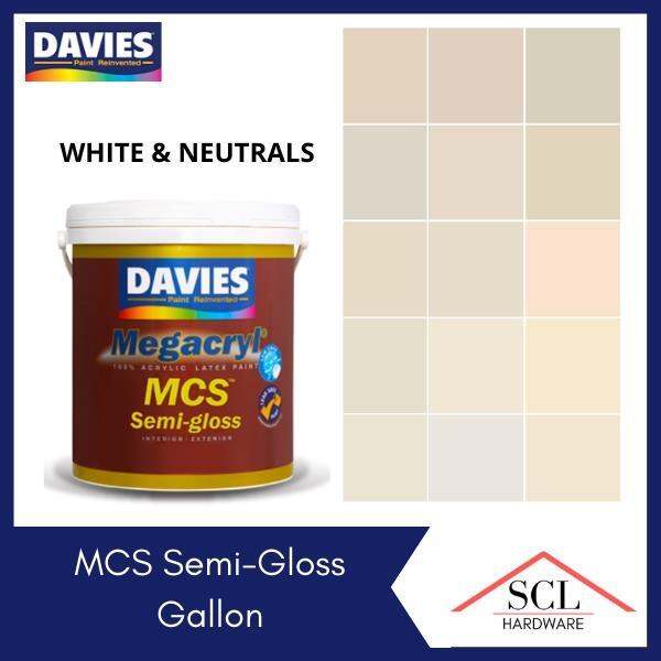 DAVIES Megacryl Semi Gloss White / Neutrals / CREAM 4 Liters / Gallon ...