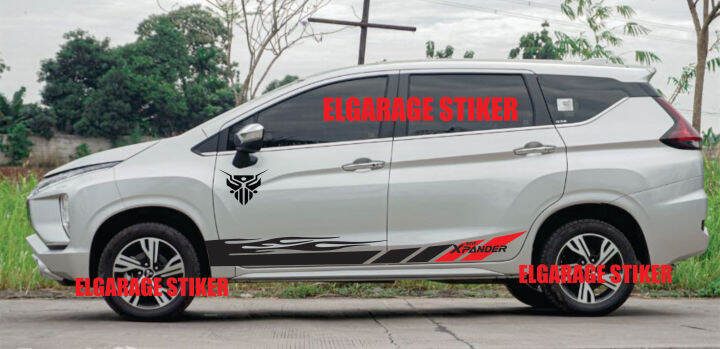 Stiker mobil mitsubishi xpander stiker strip mobil xpander cutting stiker body mobil xpander ...