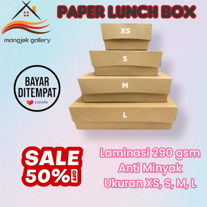 Lunch Box Paper (ISI 100) Lunch Box, Paper Lunch Box SML, Dus Box Ayam ...