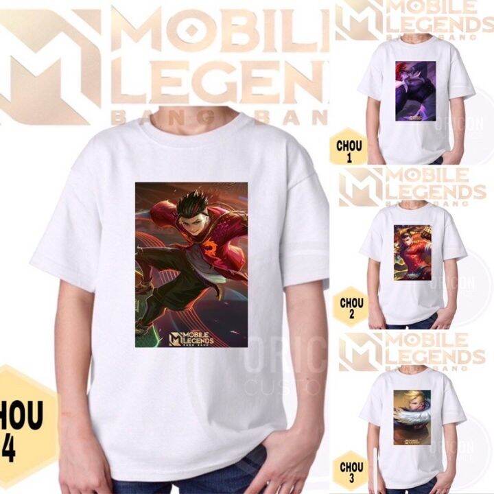 Mobile Legends Tshirt MLBB Hero t-shirt Cotton boy fashion ML Chou hero ...