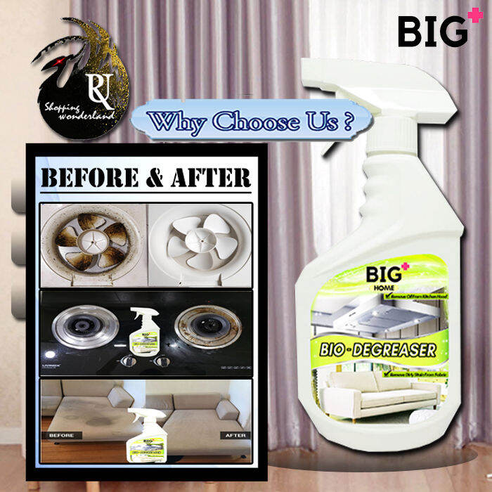 BIG Bio Degreaser 500ml Oven Stove Kitchen Cleaner Spray Kitchen Hood ...