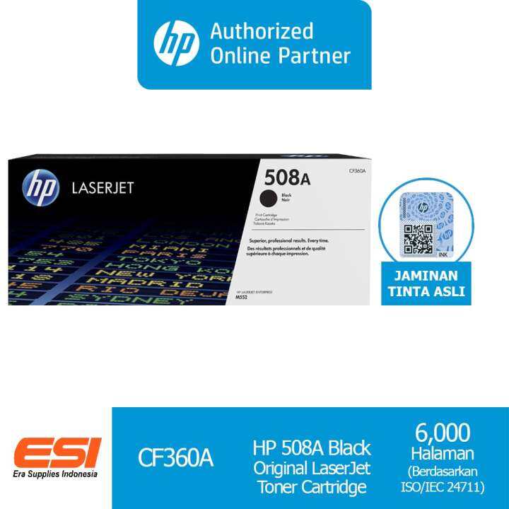 HP 508A Black Original LaserJet Toner Cartridge (CF360A) | Lazada Indonesia