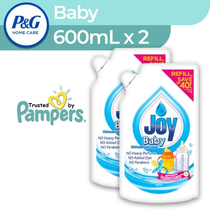 Joy Baby Dishwashing Liquid Concentrate Pouch 600mL x 2 Refill | Lazada PH
