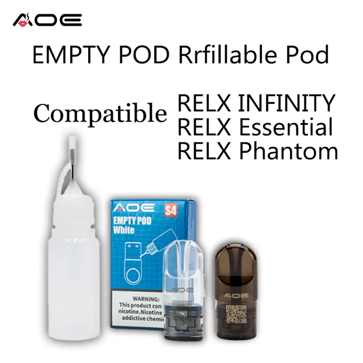 Compatible Refillable Empty AOE/ZALAN Infinity Pods / RELX Essential ...