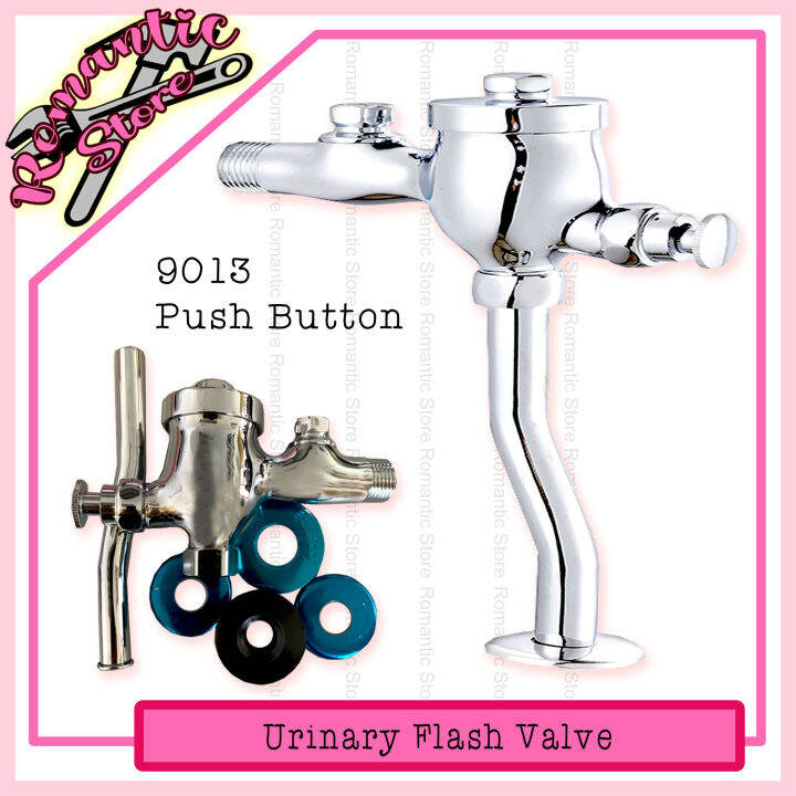 High Quality Toilet Brass Push Button Urinal Flush Valve With Polished ...