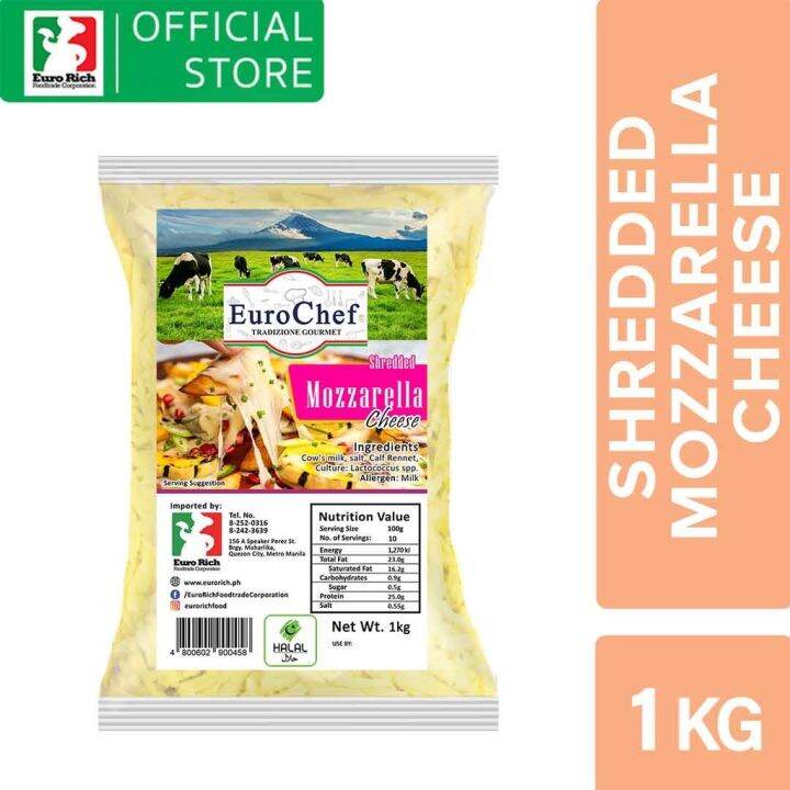 Hot Euro Chef Shredded Mozzarella Cheese 1kg | Lazada PH