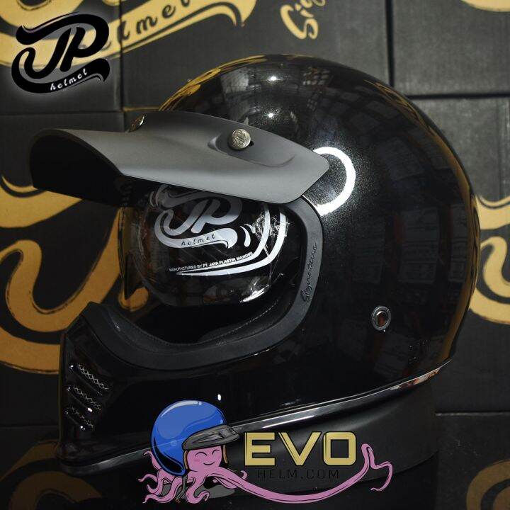 HELM JP SIGNATURE BLACK METALIC ORIGINAL HELM JP CAKIL JP SIGNATURE ...