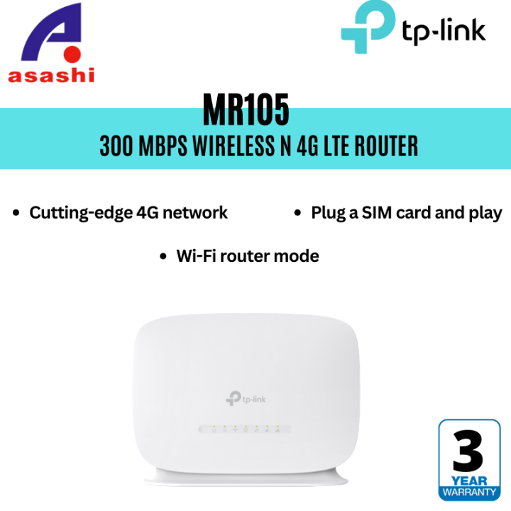 Tp-Link TL-MR105 300 Mbps Wireless N 4G LTE Router | Lazada