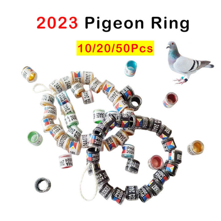 10/20/50Pcs PHA Pigeon Ring 2023 Oval Pigeon Foot Ring Bird Dove Leg ...