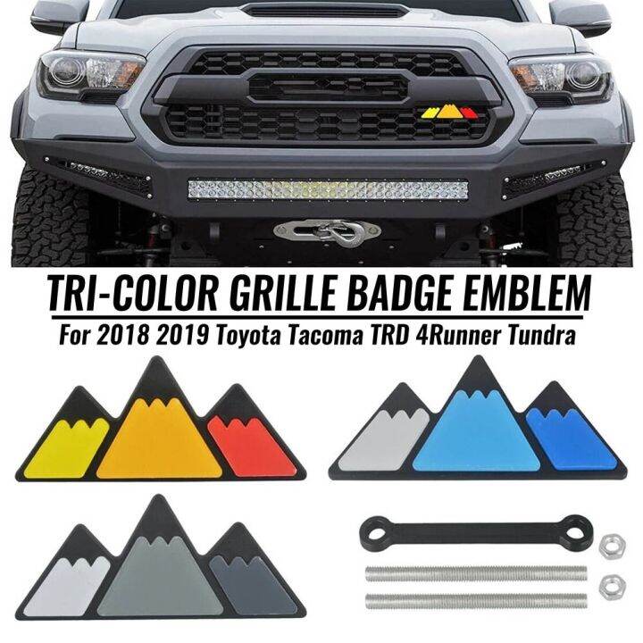 【hot】 3 Color Grille Badge Emblem For Toyota Tacoma TRD 4Runner Tundra ...