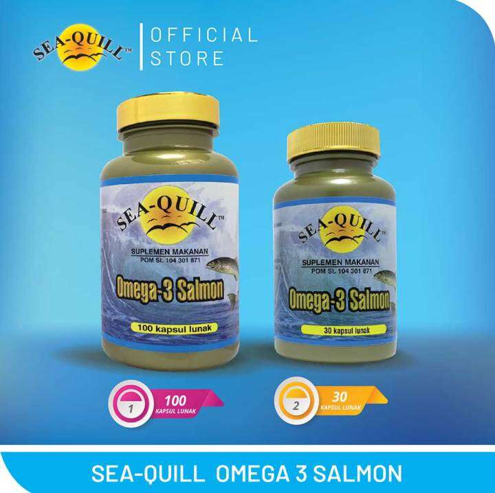 Sea Quill OMEGA 3 SALMON '100 softgel | Lazada Indonesia