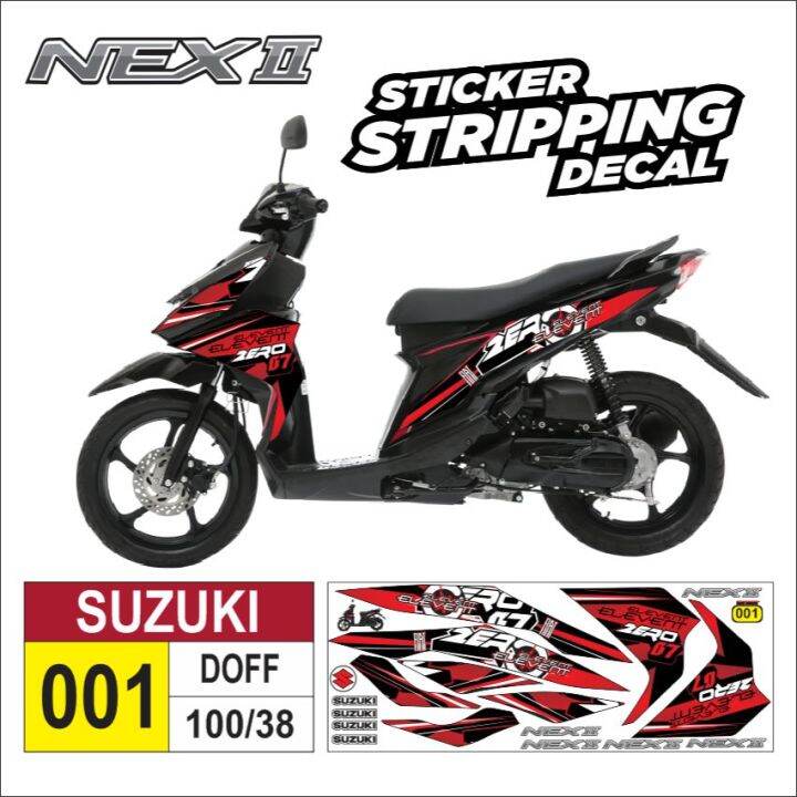 Sticker decal striping suzuki nex 2 II dua semifullbody variasi nex 2 ...