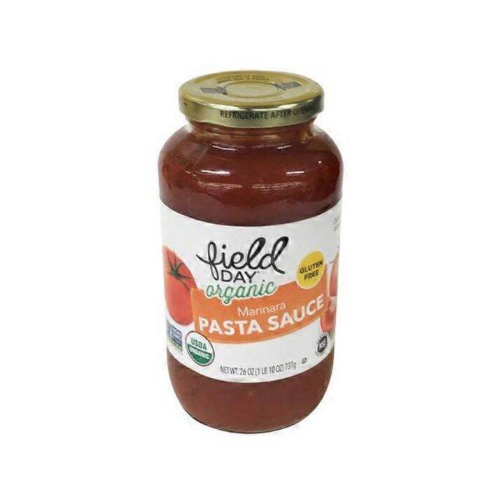 Field Day Pasta Sauce- organic gluten fee traditional marinara - 26 oz ...